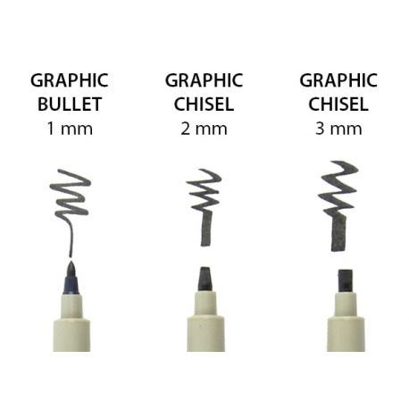 Pigma Graphic Pen, Pennarello a Scalpello Sakura Pigma 1 mm